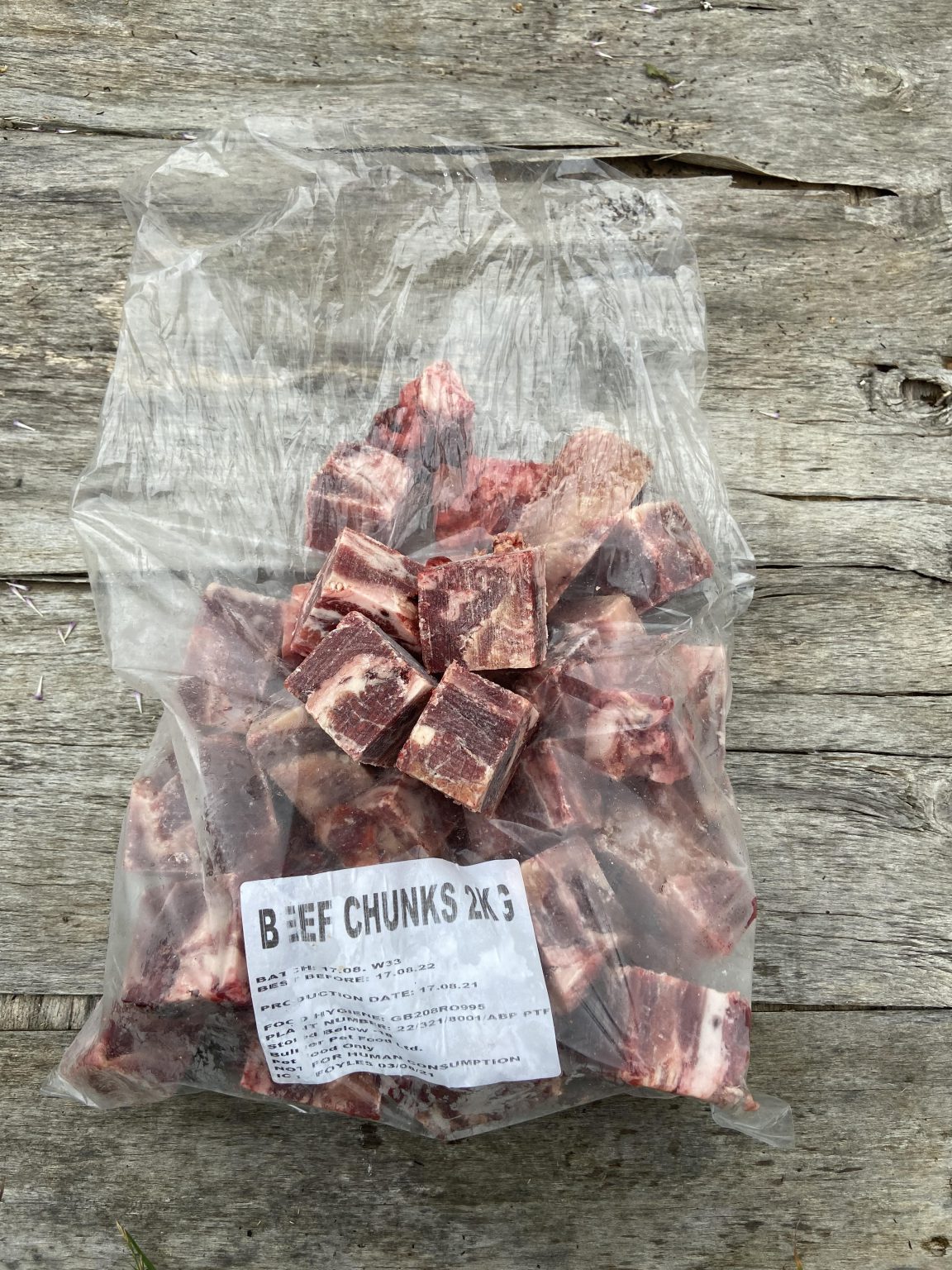 Beef Chunks – Bulmer Pet Foods